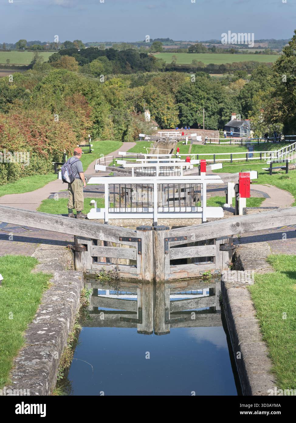 Foxton locks, England, opened in 1814, and the largest staircase flight ...