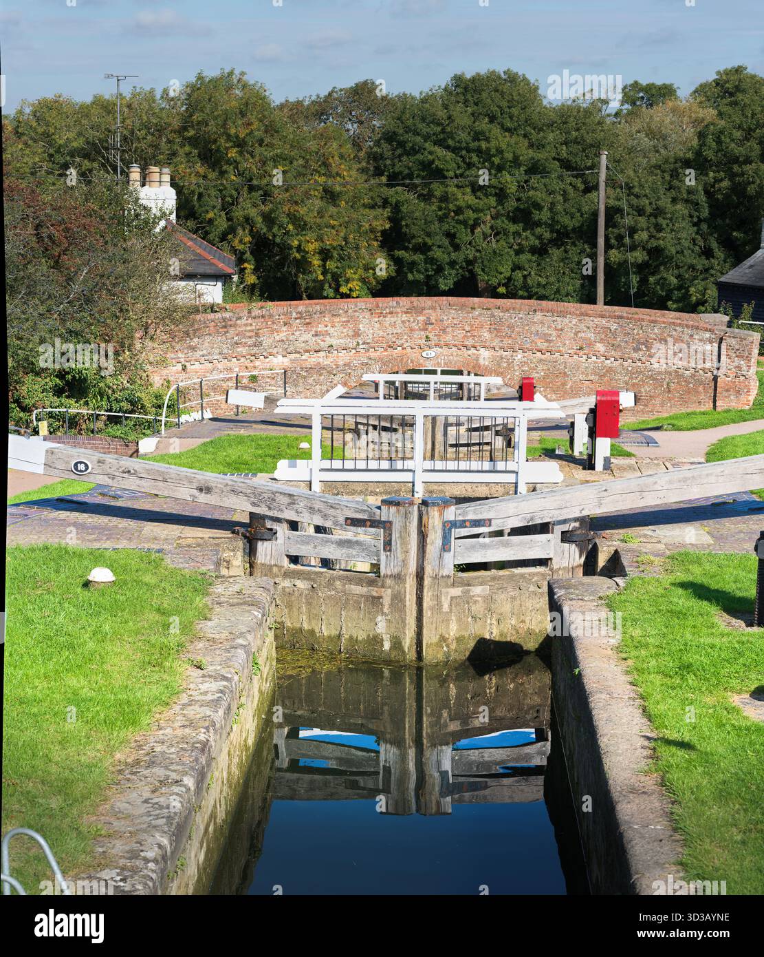 Foxton locks, England, opened in 1814, and the largest staircase flight ...