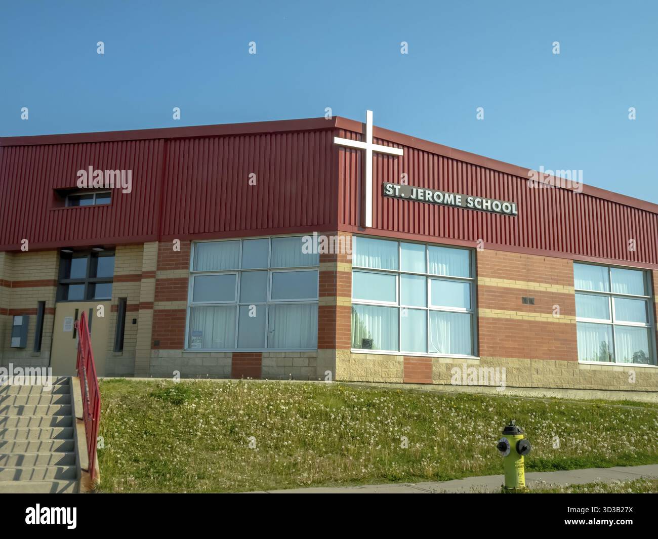 Calgary, Alberta, Canada. Jun 11, 2025. A modern St. Jerome School ...