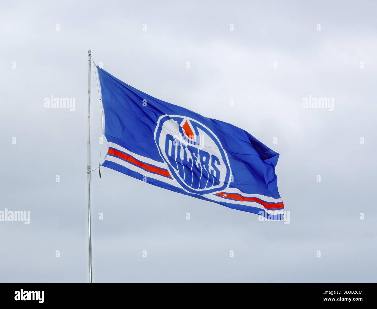 The edmonton oilers flag hi-res stock photography and images - Alamy