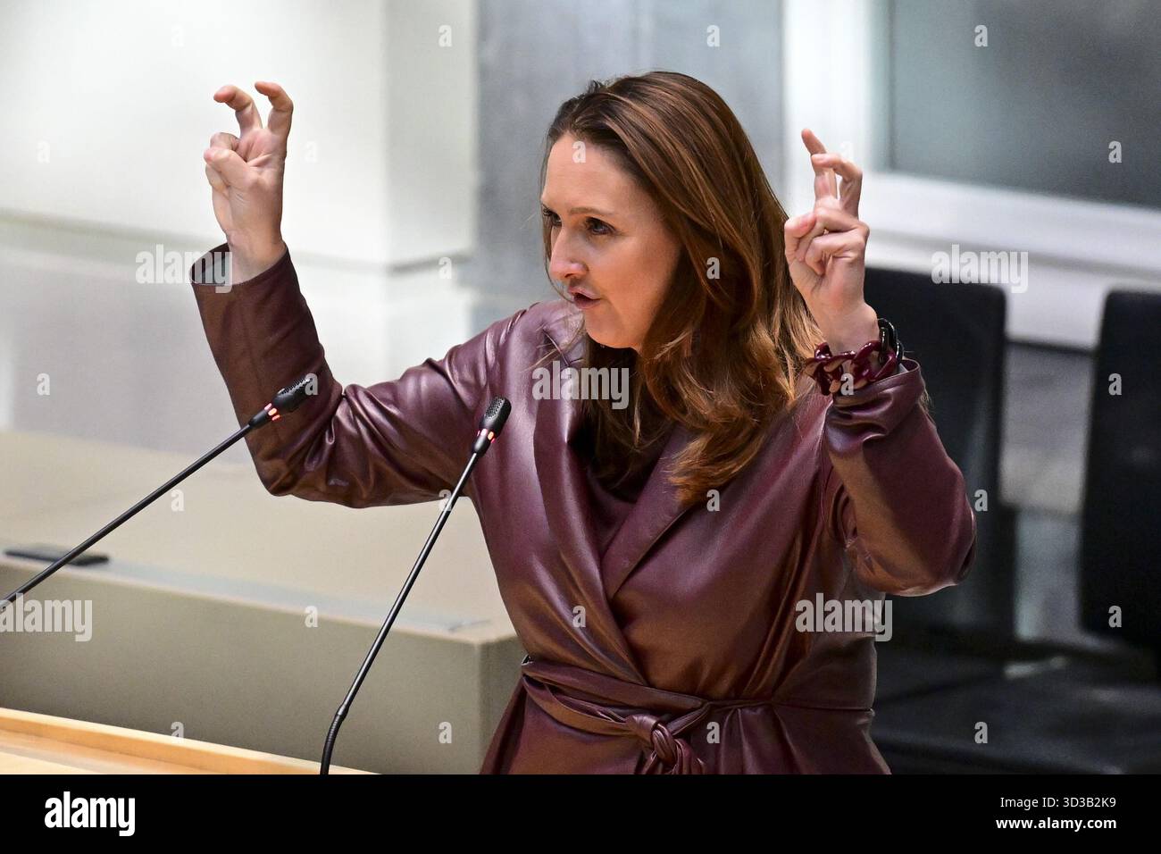 Open VLD's Gwendolyn Rutten pictured during a plenary session of the ...