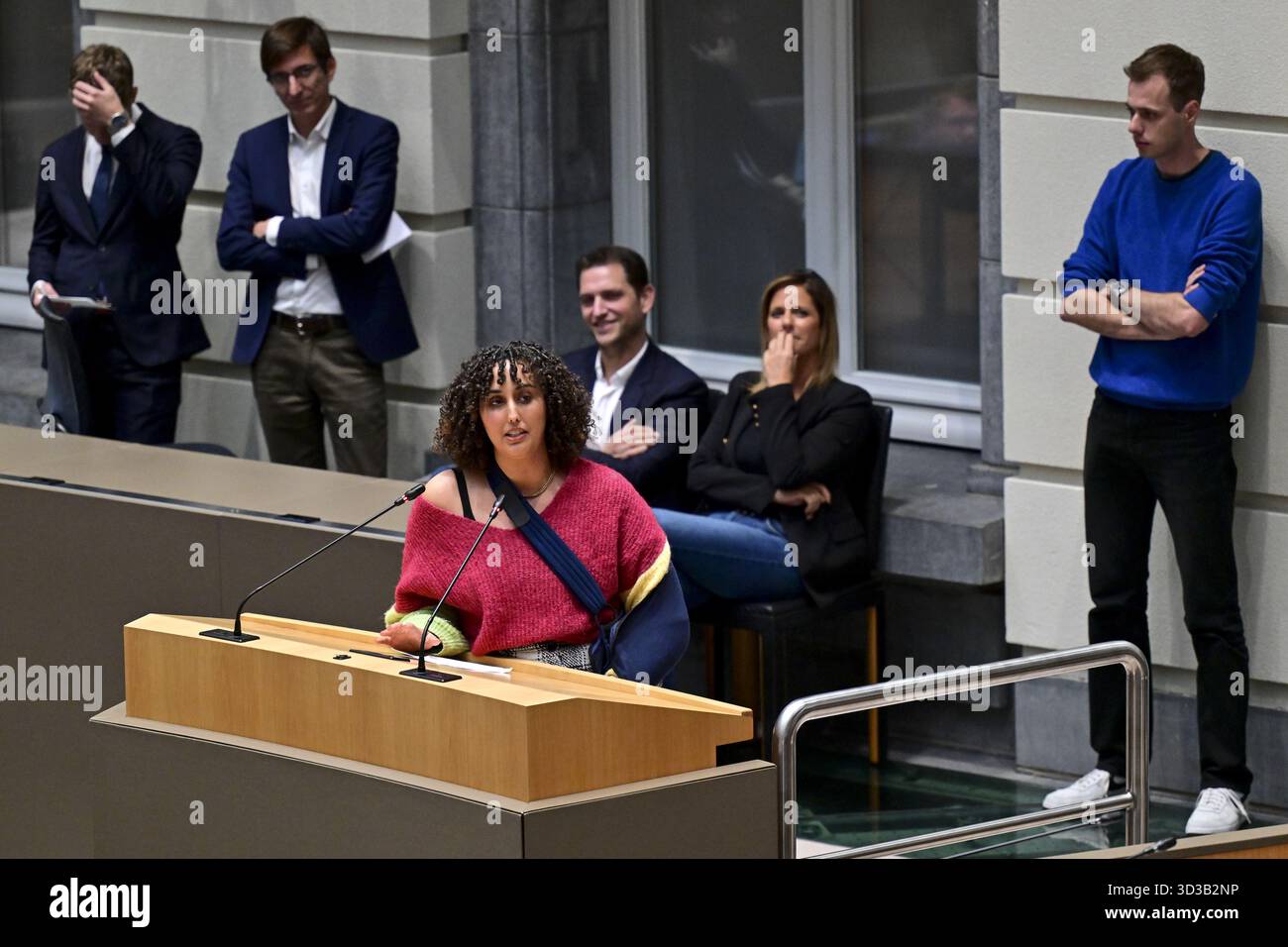 Groen's Nadia Naji pictured during a plenary session of the Flemish ...