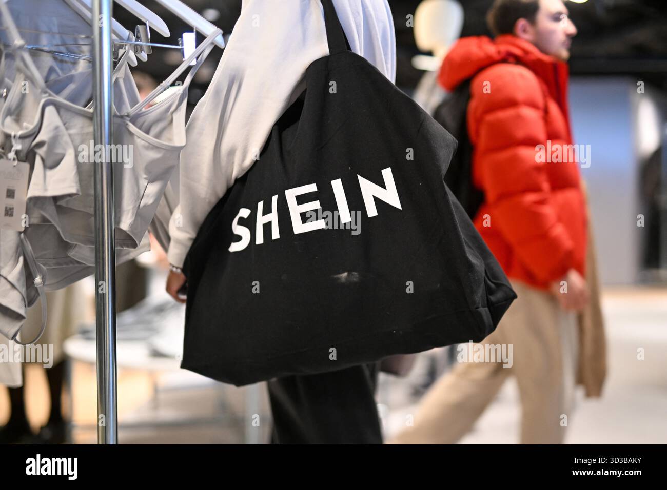 People visit the Shein's first permanent store during its opening day ...