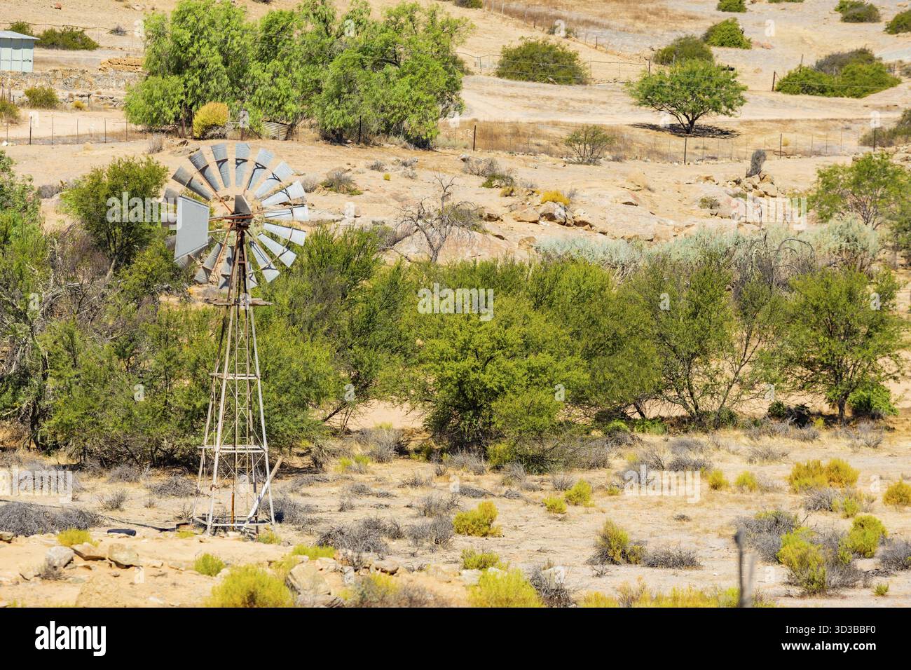 Farming windmill wind pump in the Namaqualand region of South Africa ...