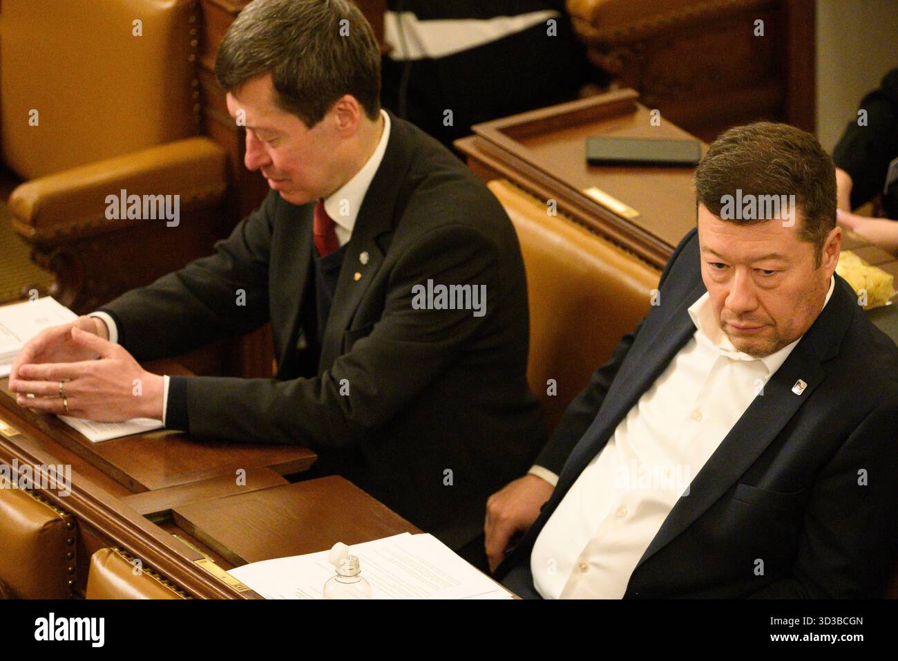 From left MP Hayato Okamura (Christian Democrats, KDU-CSL) warned of ...