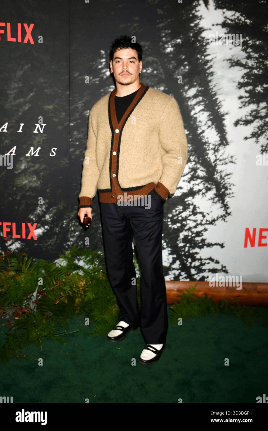 Aaron Dominguez at the premiere of the Netflix film 'Train Dreams' at ...