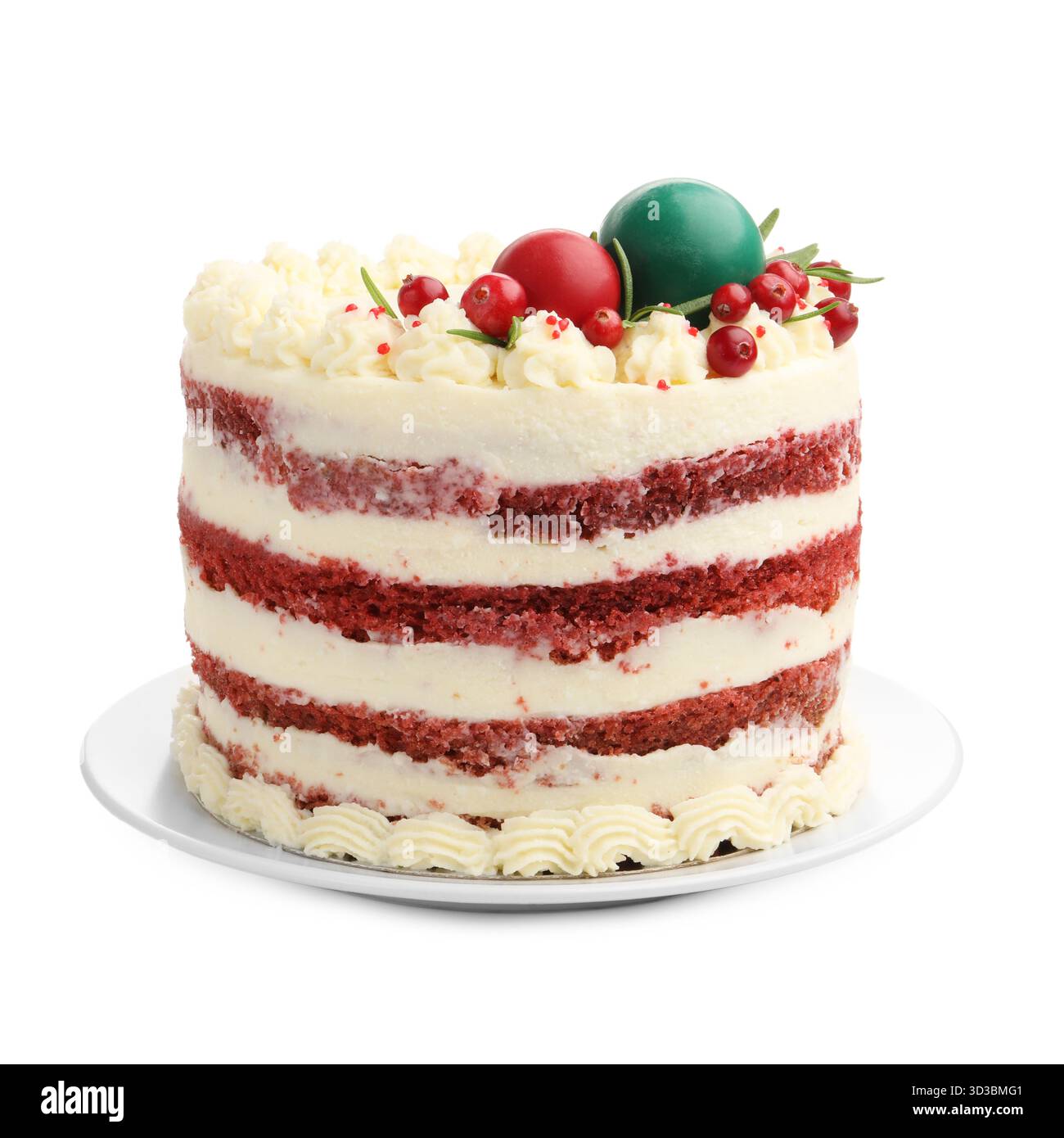 Beautiful delicious sponge cake holiday Cut Out Stock Images & Pictures ...