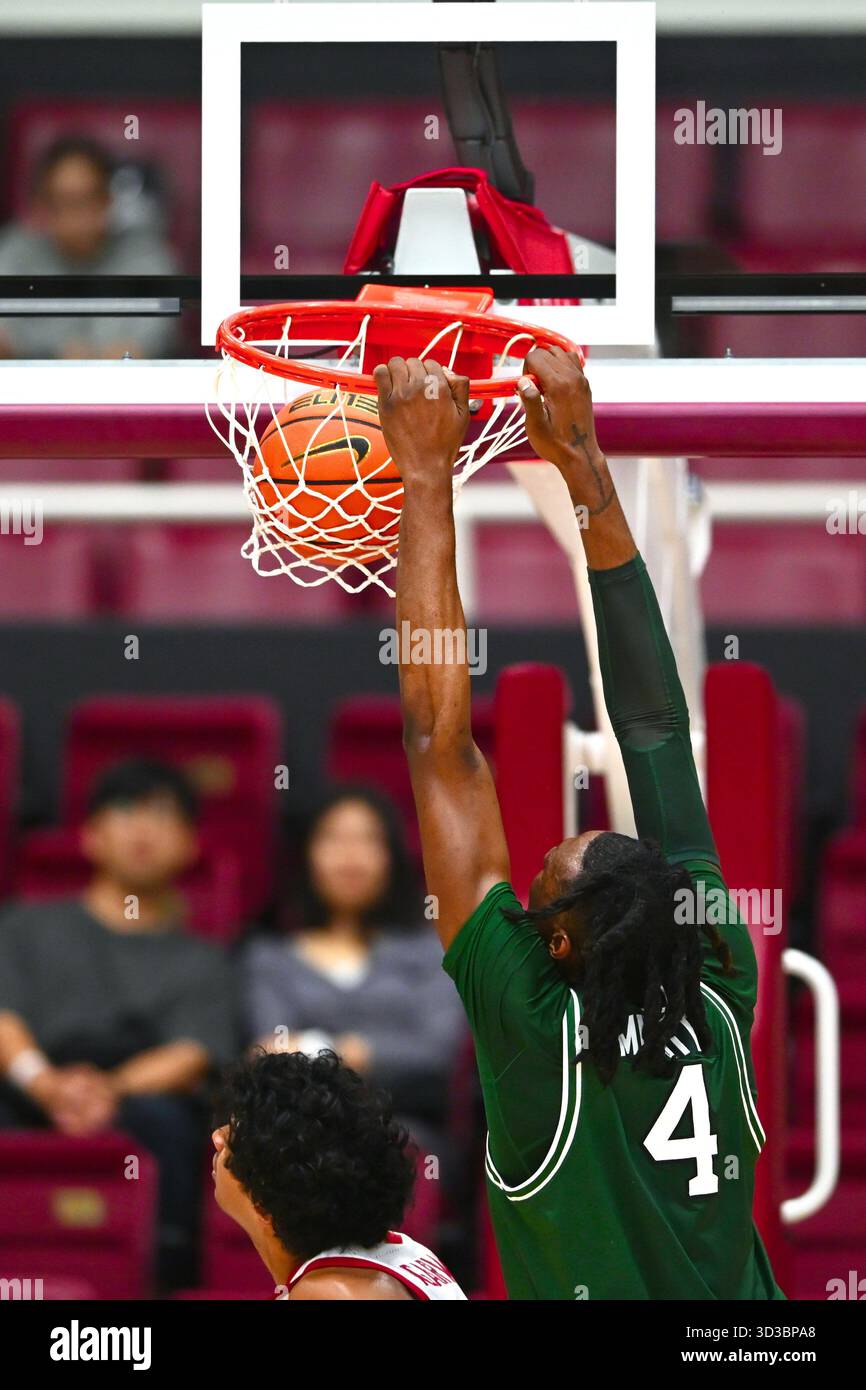 STANFORD, CA - NOVEMBER 04: Portland State Vikings center Tre-Vaughn ...