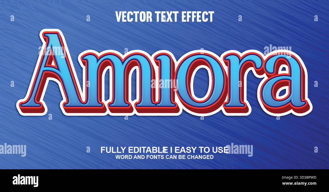 Editable Vector Text Effect Stock Vector Image & Art - Alamy