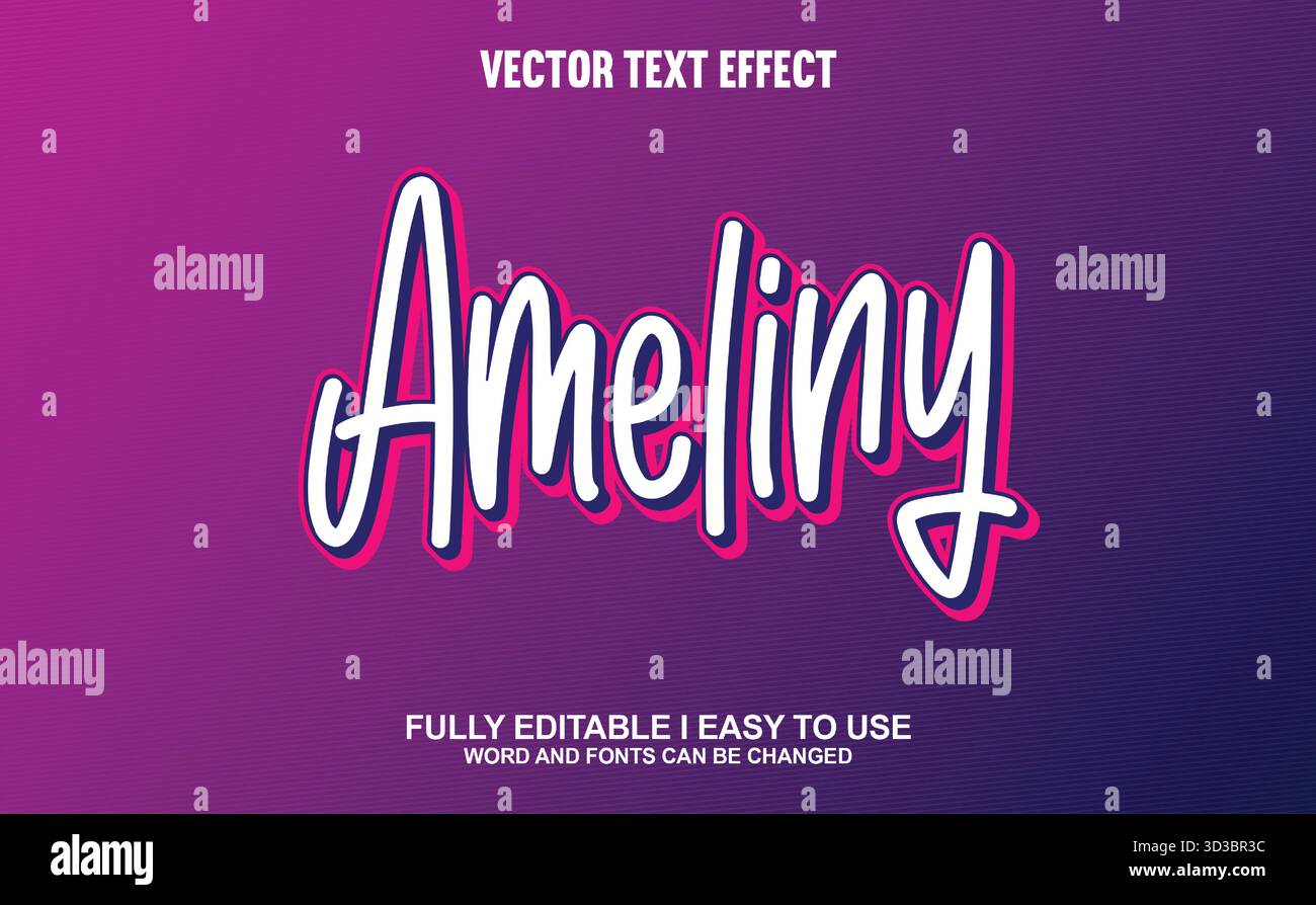 Editable Vector Text Effect Stock Vector Image & Art - Alamy