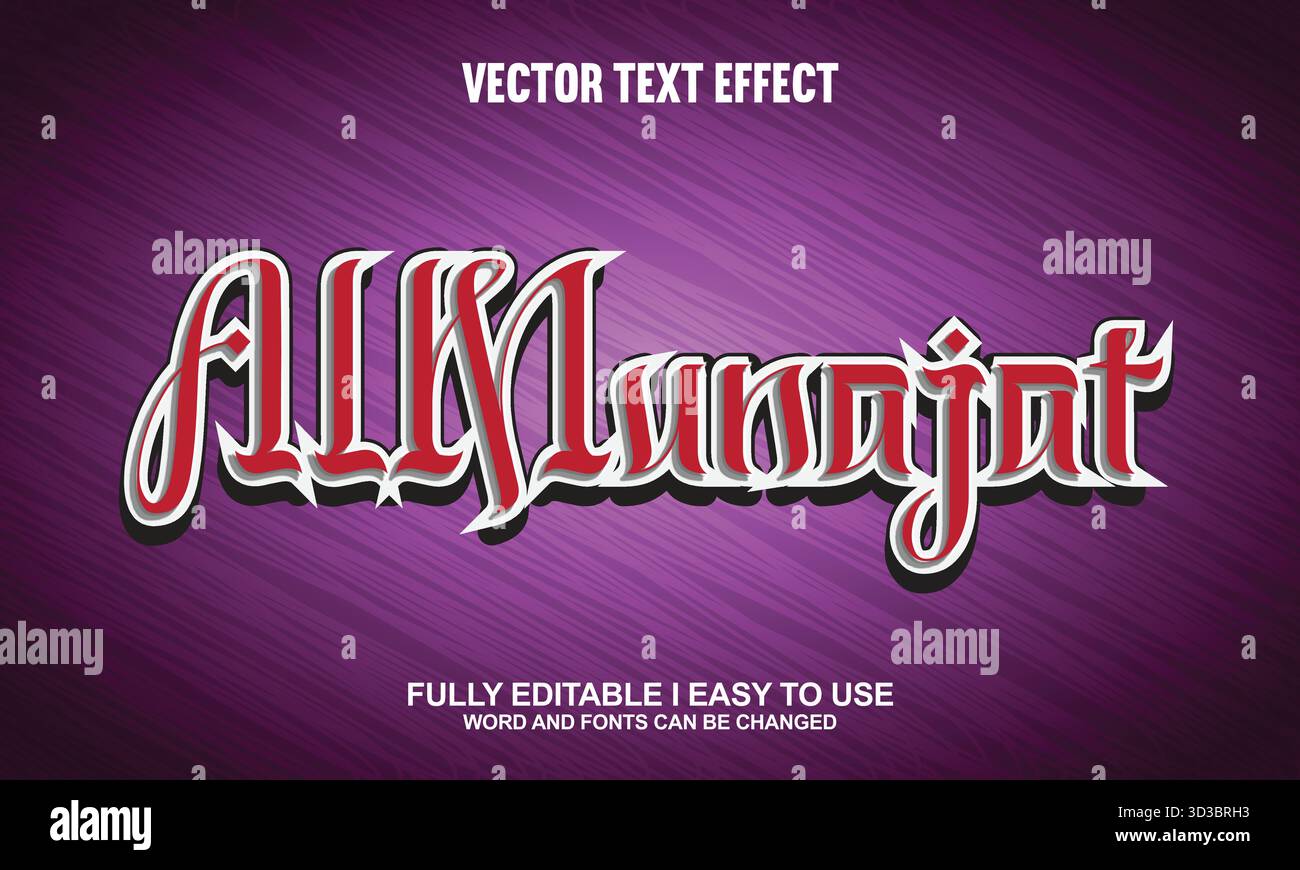 Editable Vector Text Effect Stock Vector Image & Art - Alamy