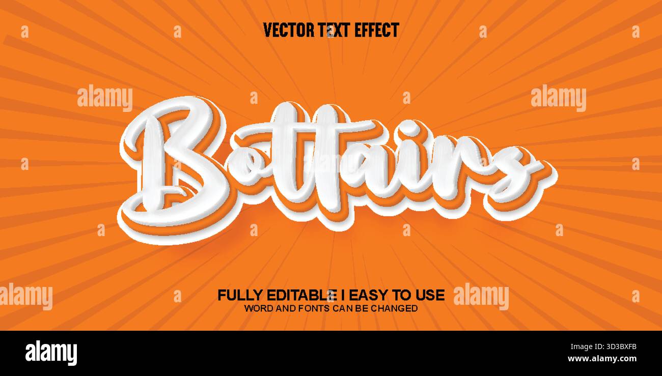 Editable Vector Text Effect Stock Vector Image & Art - Alamy