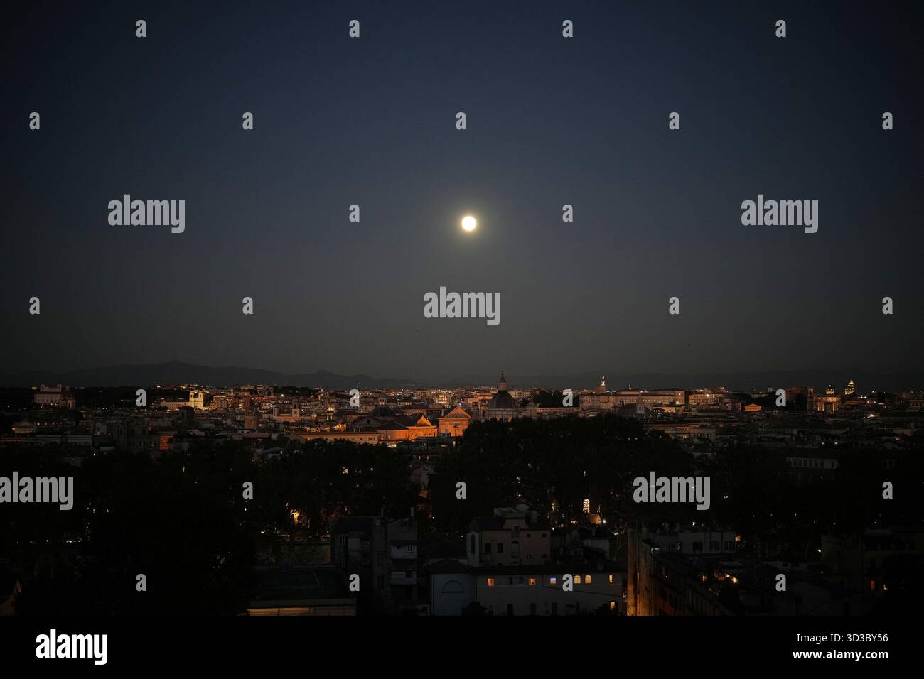 The last super moon of this year also known as beaver moon rises over ...