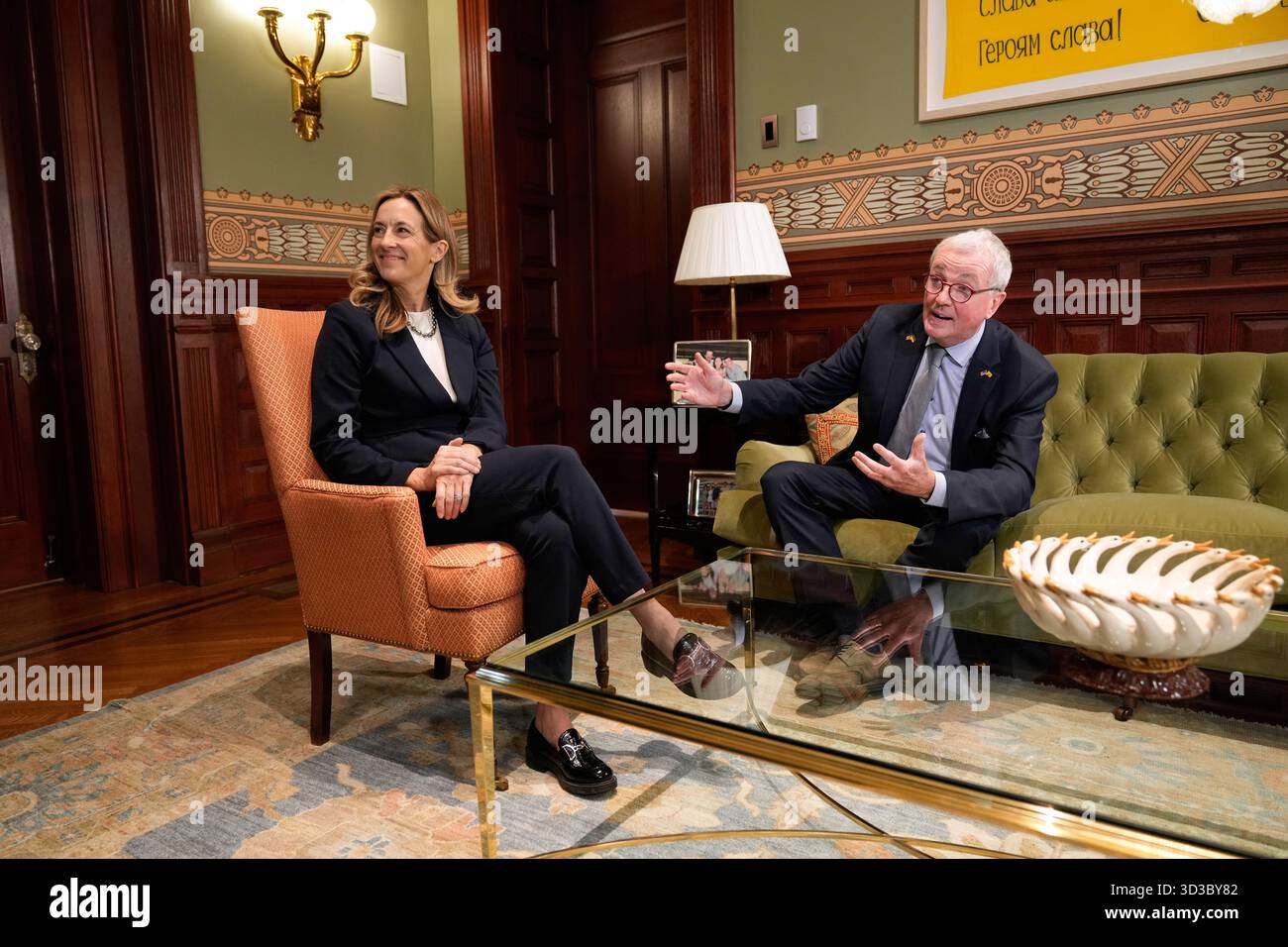 New Jersey Gov. Phil Murphy and governor-elect Mikie Sherrill talk ...