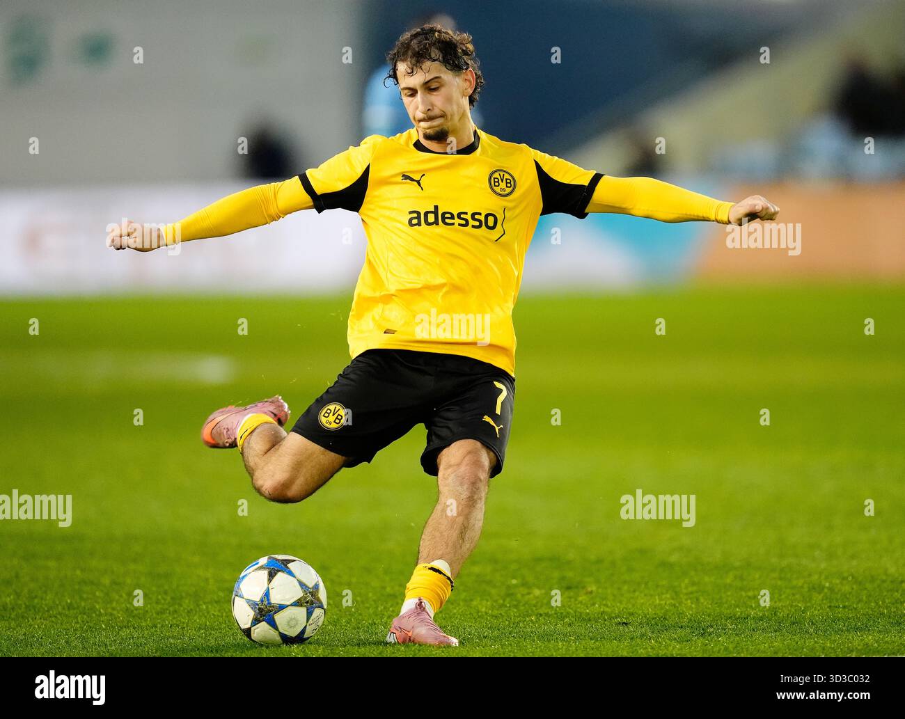 Borussia Dortmund's Taycan Ectibasi during the UEFA Youth League ...