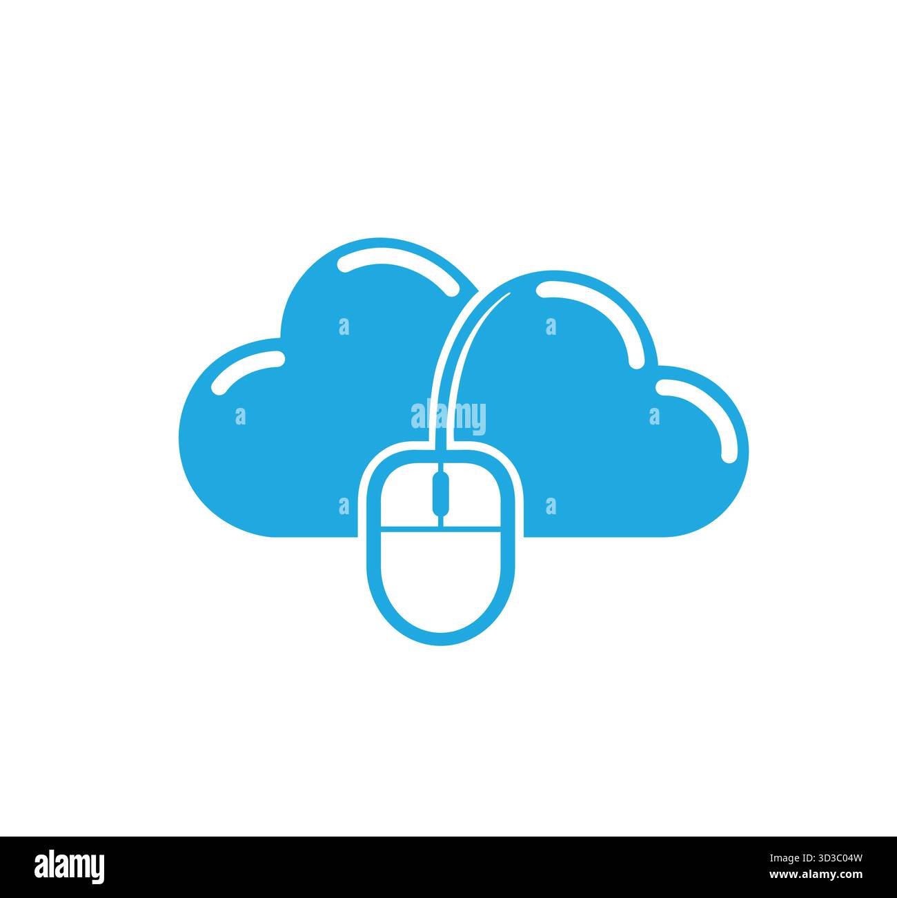 Creative Cloud and Computer Mouse Logo Vector Design Stock Vector Image ...