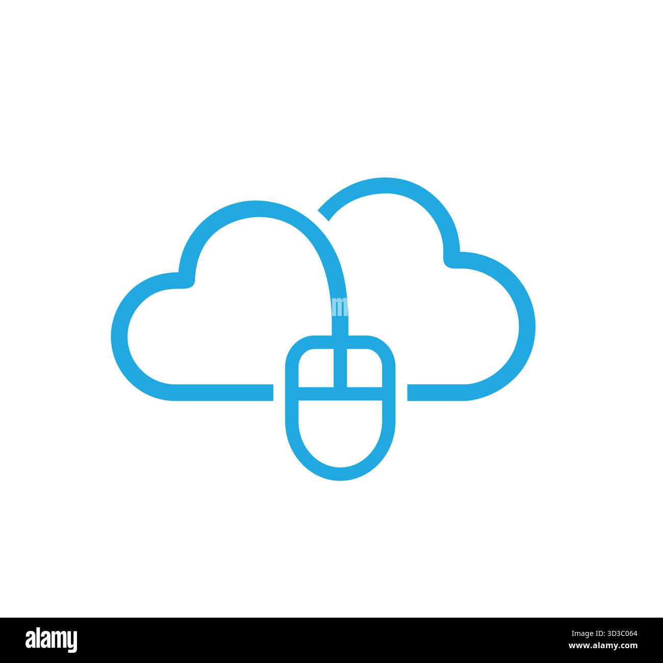 Creative Cloud and Computer Mouse Logo Vector Design Stock Vector Image ...