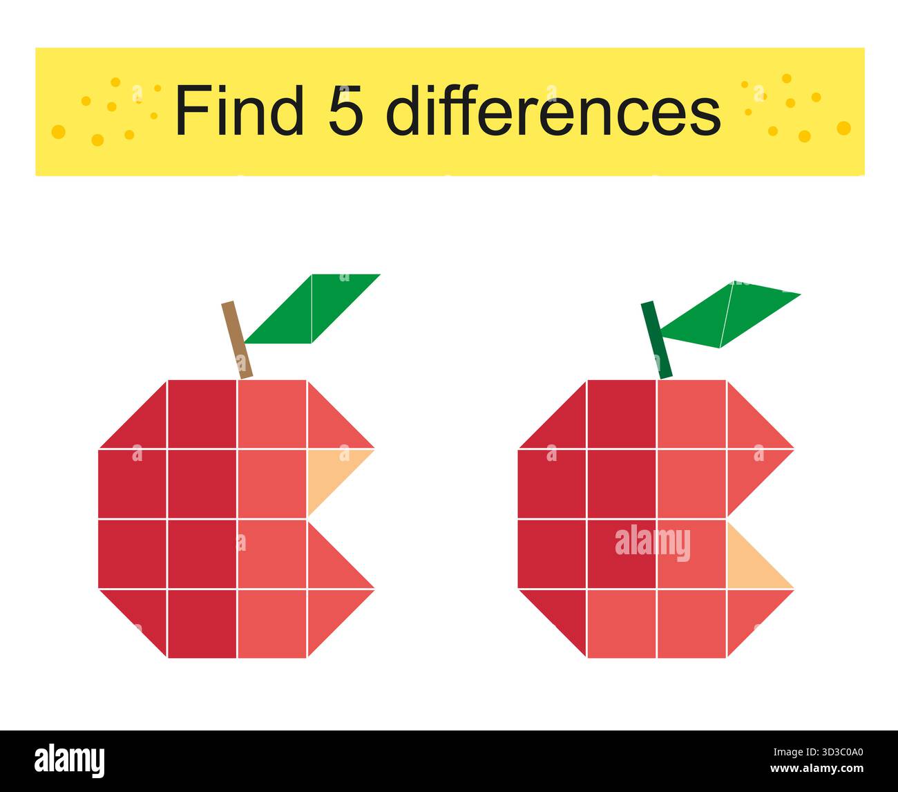 Educational games for kids. Find 5 differences Stock Vector Image & Art ...