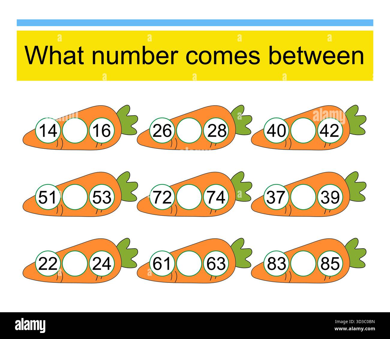 Educational games for kids. What number comes between Stock Vector ...