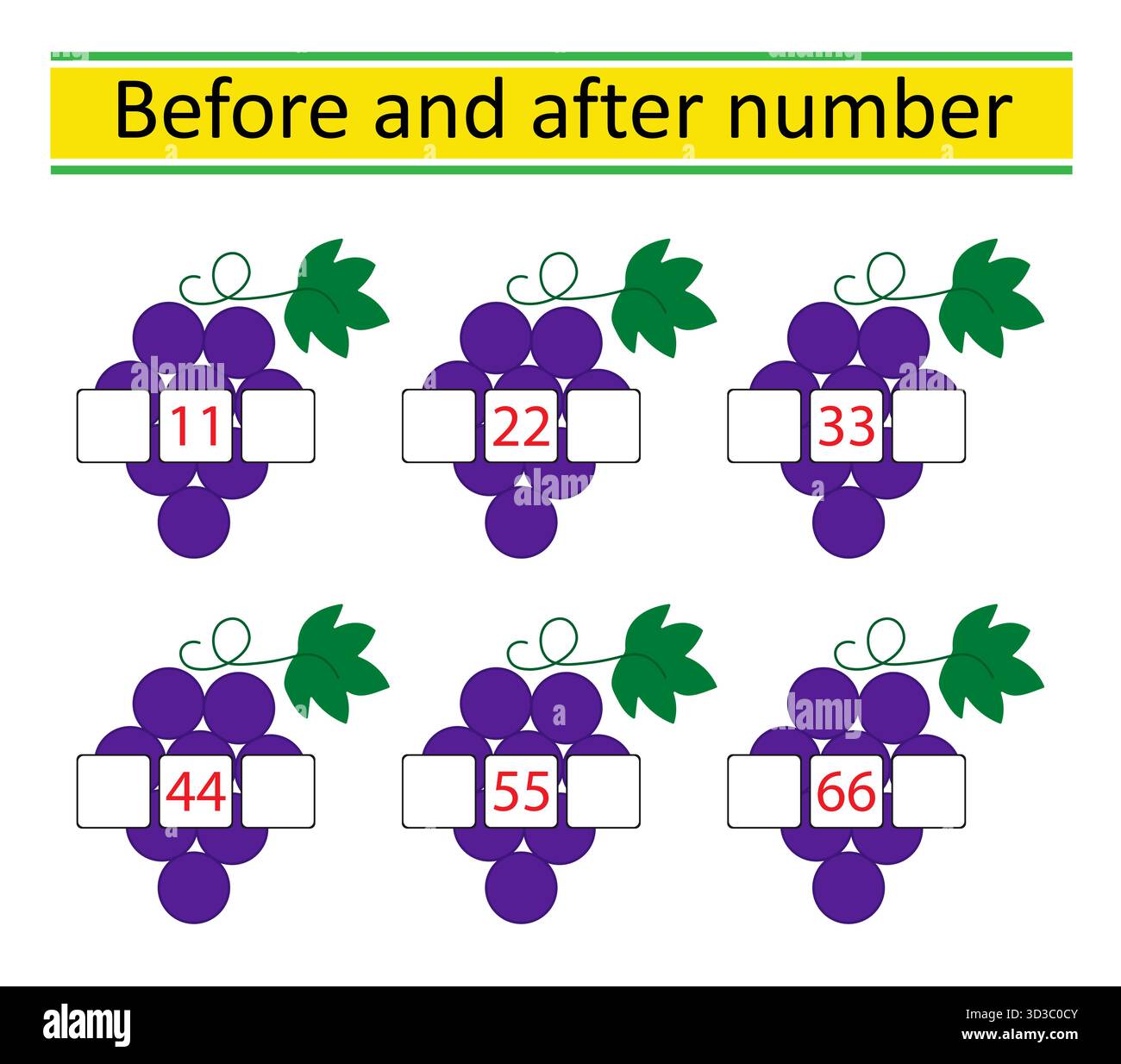 Educational games for kids. Before and after number Stock Vector Image ...