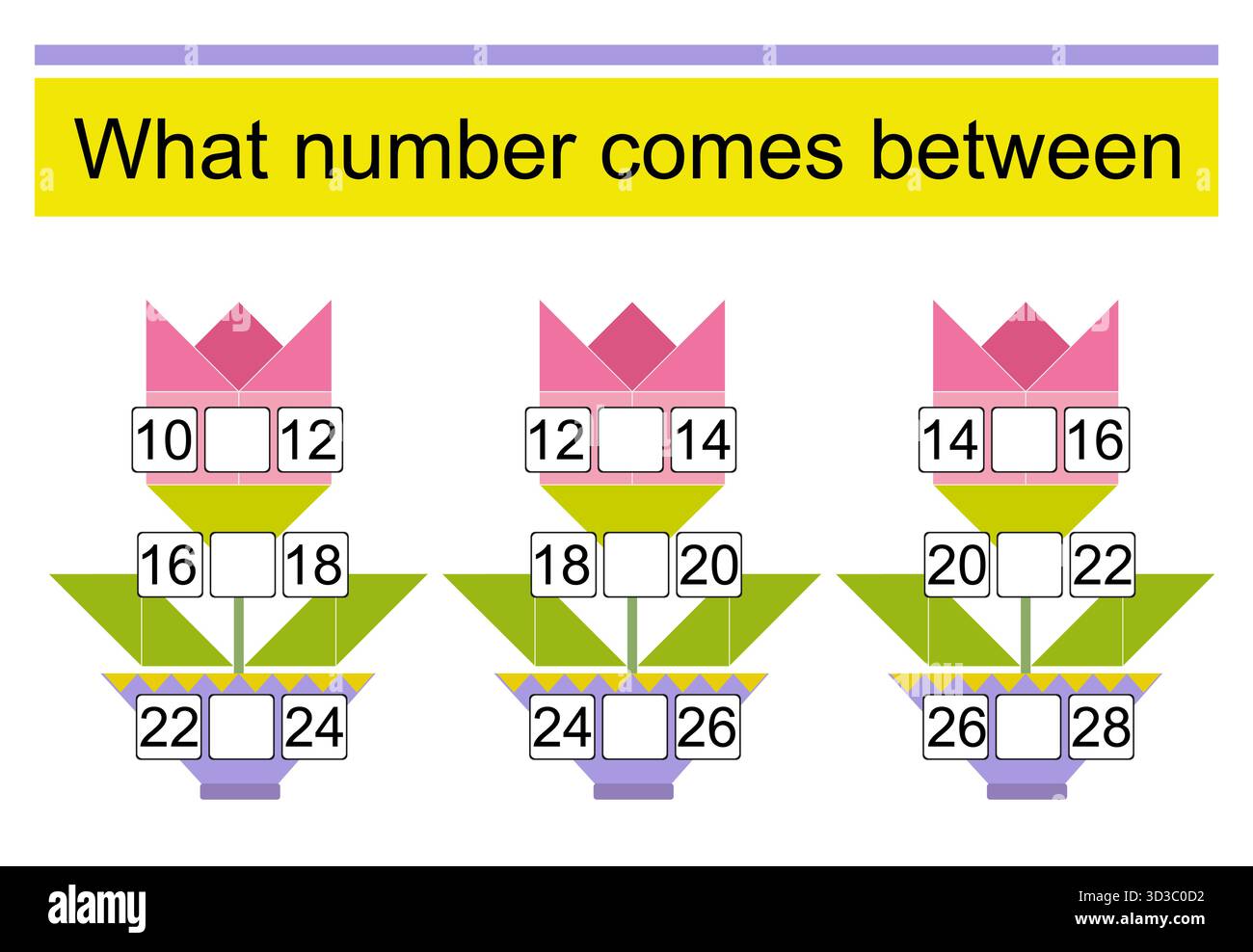 Educational games for kids. What number comes between Stock Vector ...