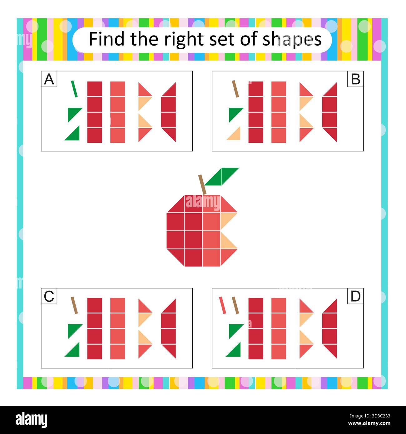 Educational games for kids. Find correct set Stock Vector Image & Art ...