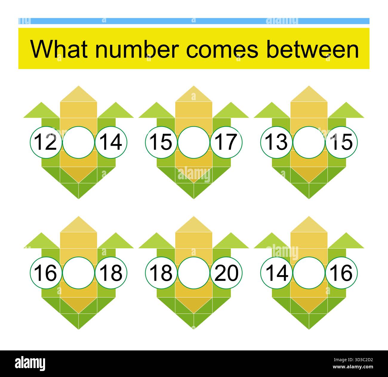 Educational games for kids. What number comes between Stock Vector ...