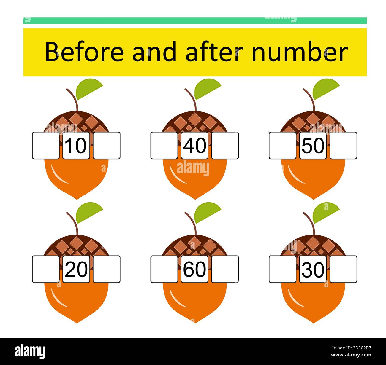Educational games for kids. Before and after number Stock Vector Image ...