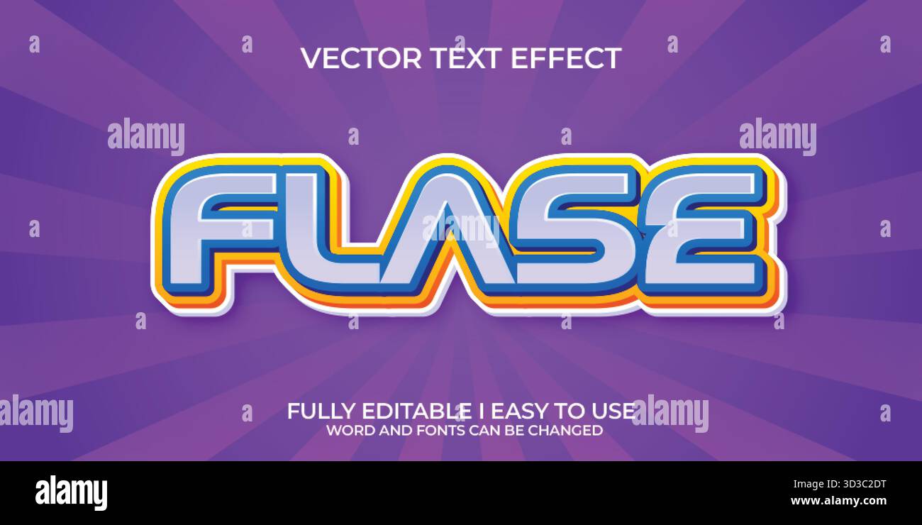 Editable Vector Text Effect Stock Vector Image & Art - Alamy