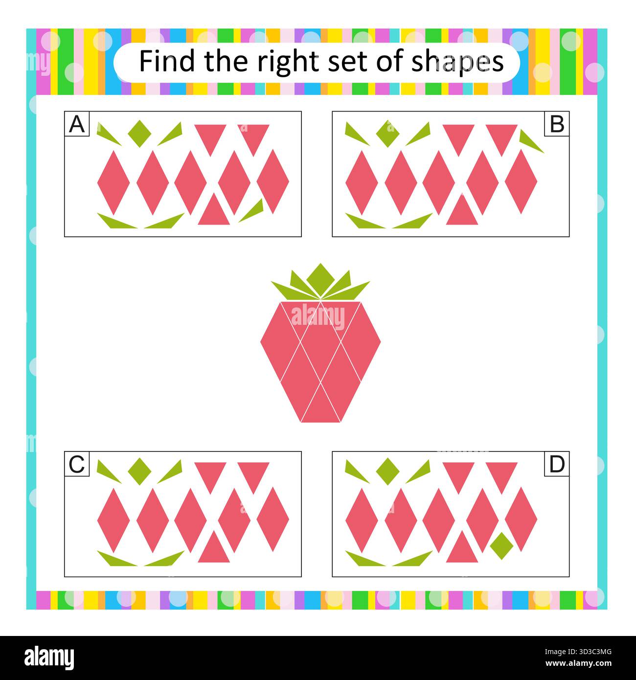Shapes educational worksheet kids hi-res stock photography and images ...