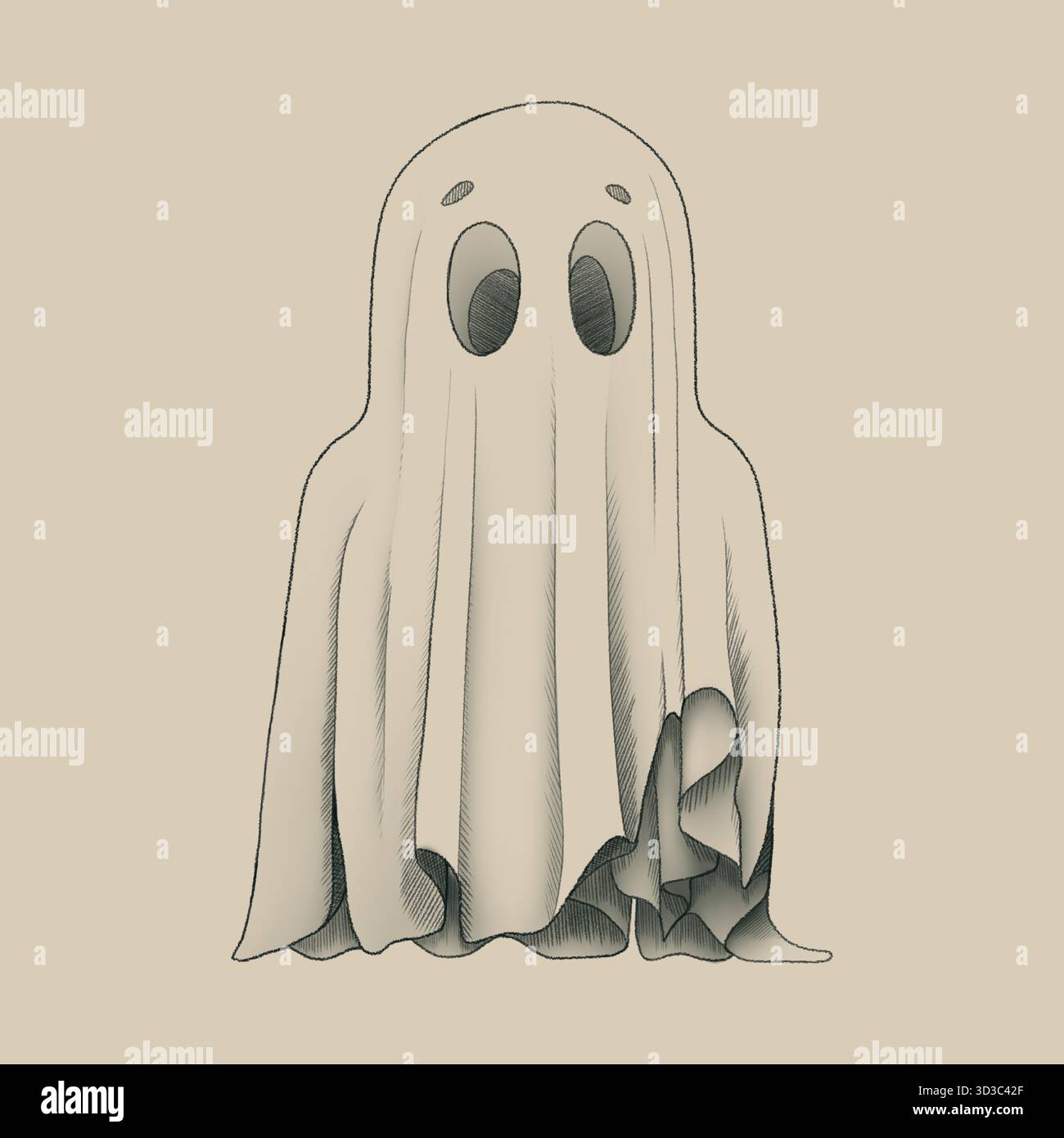 White ghost haunting night Stock Vector Images - Alamy