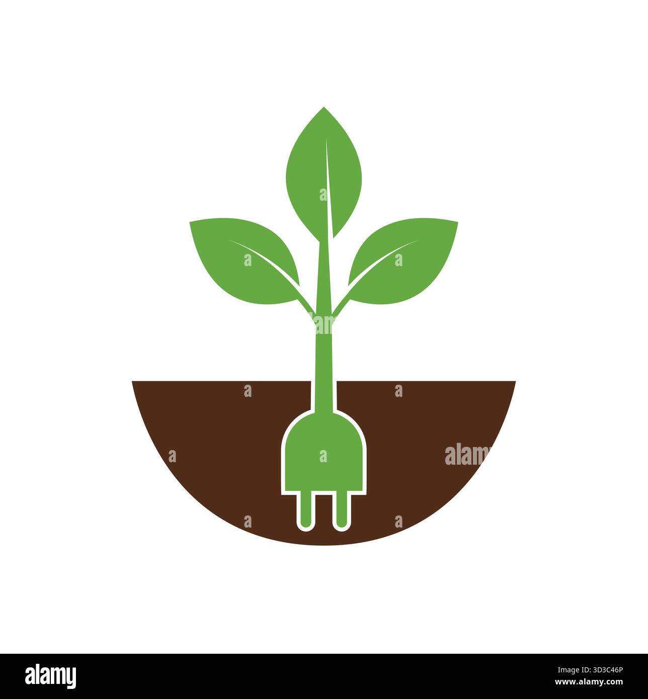 Creative Plug Plant Logo Vector Symbol Design Icon Stock Vector Image ...