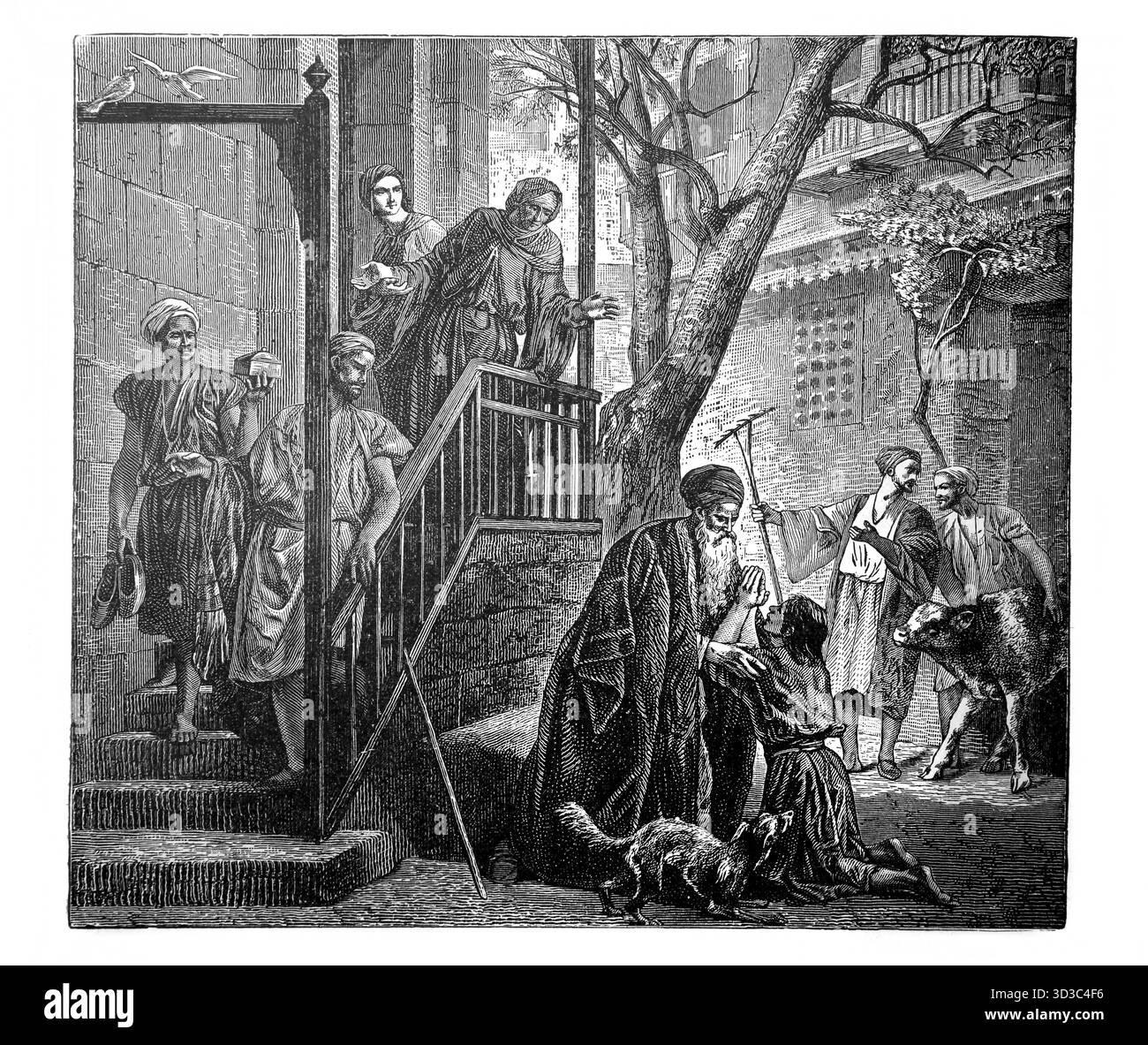 Illustration of The Prodigal Son Returns (Luke) from the 1890 edition ...