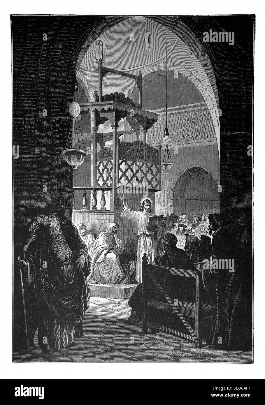 Book illustration story christ Black and White Stock Photos & Images ...