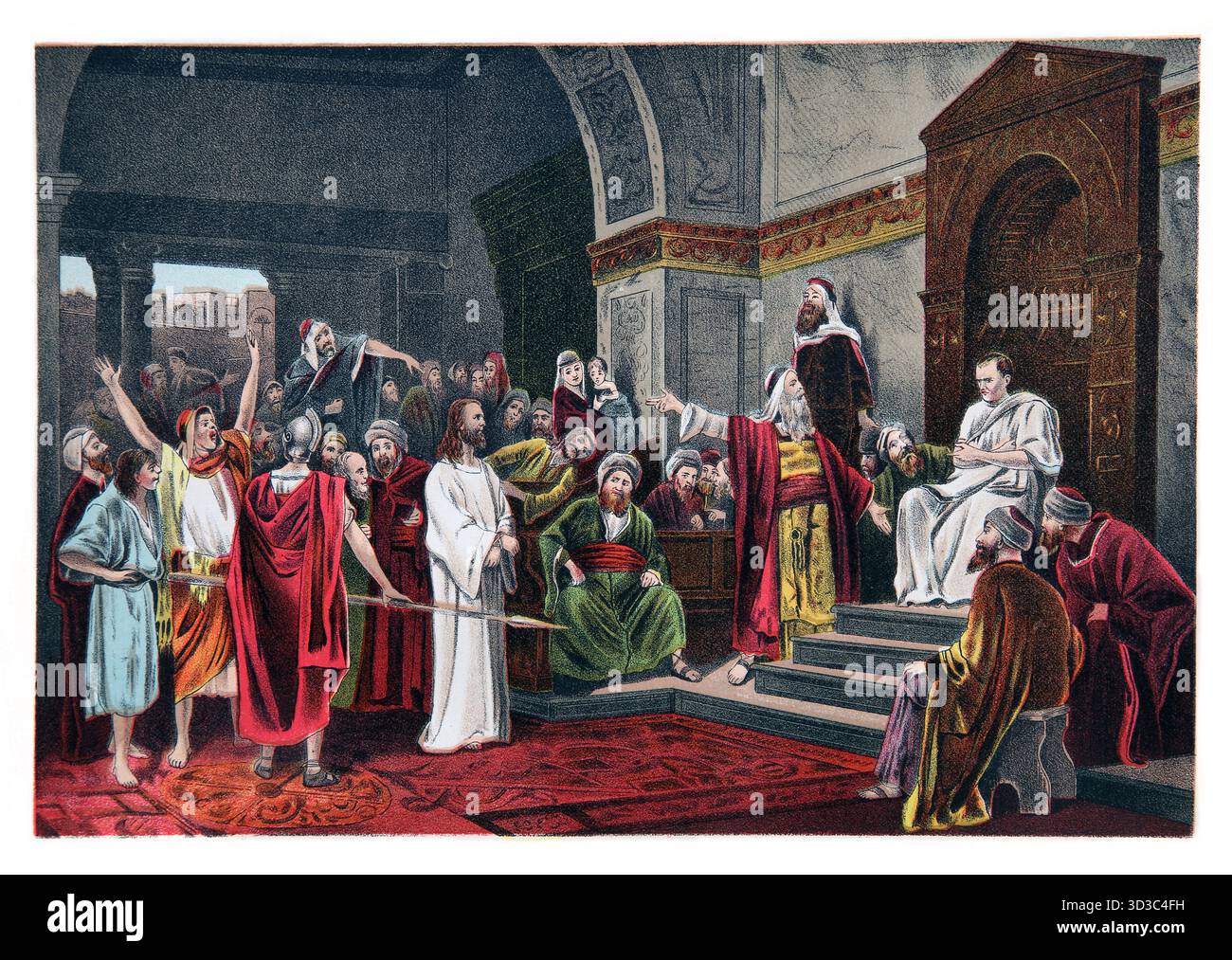 Illustration of Jesus Christ before Pilate (Gospel) from the 1890 ...