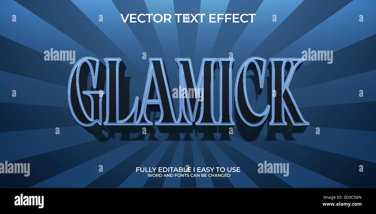 Editable Vector Text Effect Stock Vector Image & Art - Alamy