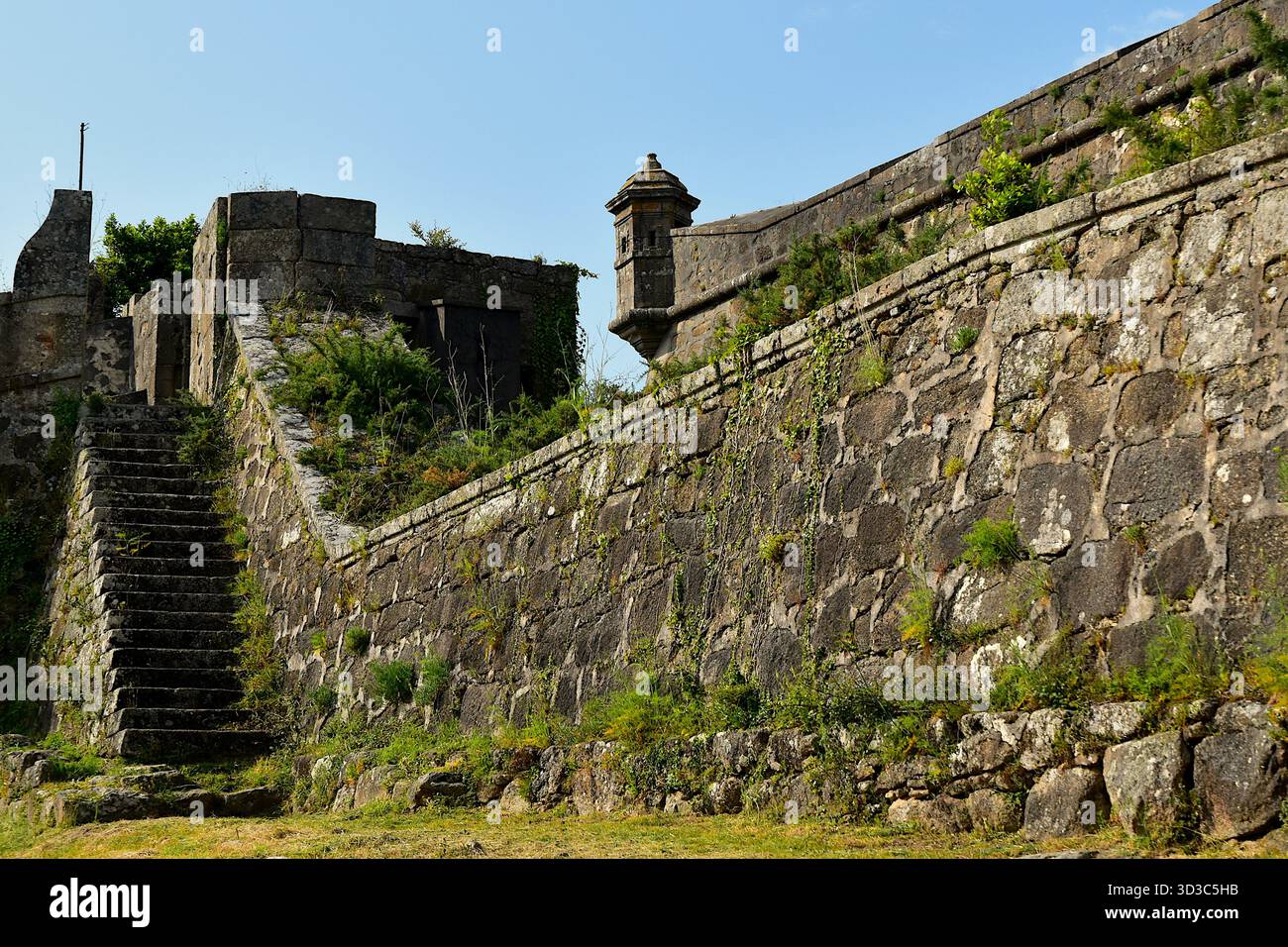 the fortifications of Saint Philip Castle on the Ferrol estuary in ...