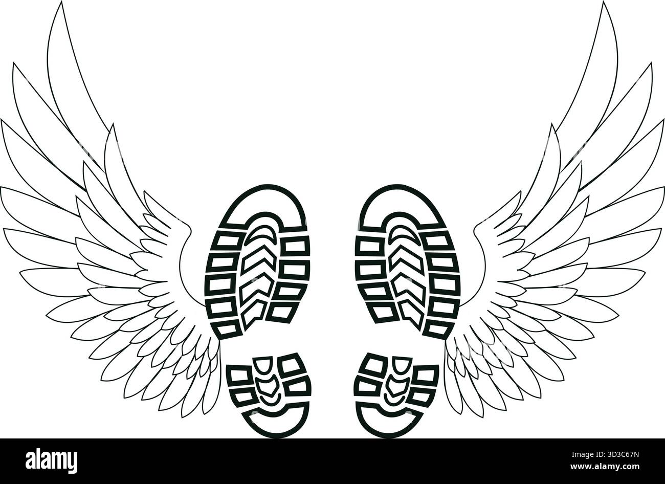 Veteran Wings Winged Combat Boots Symbol of Freedom and Honor Stock ...