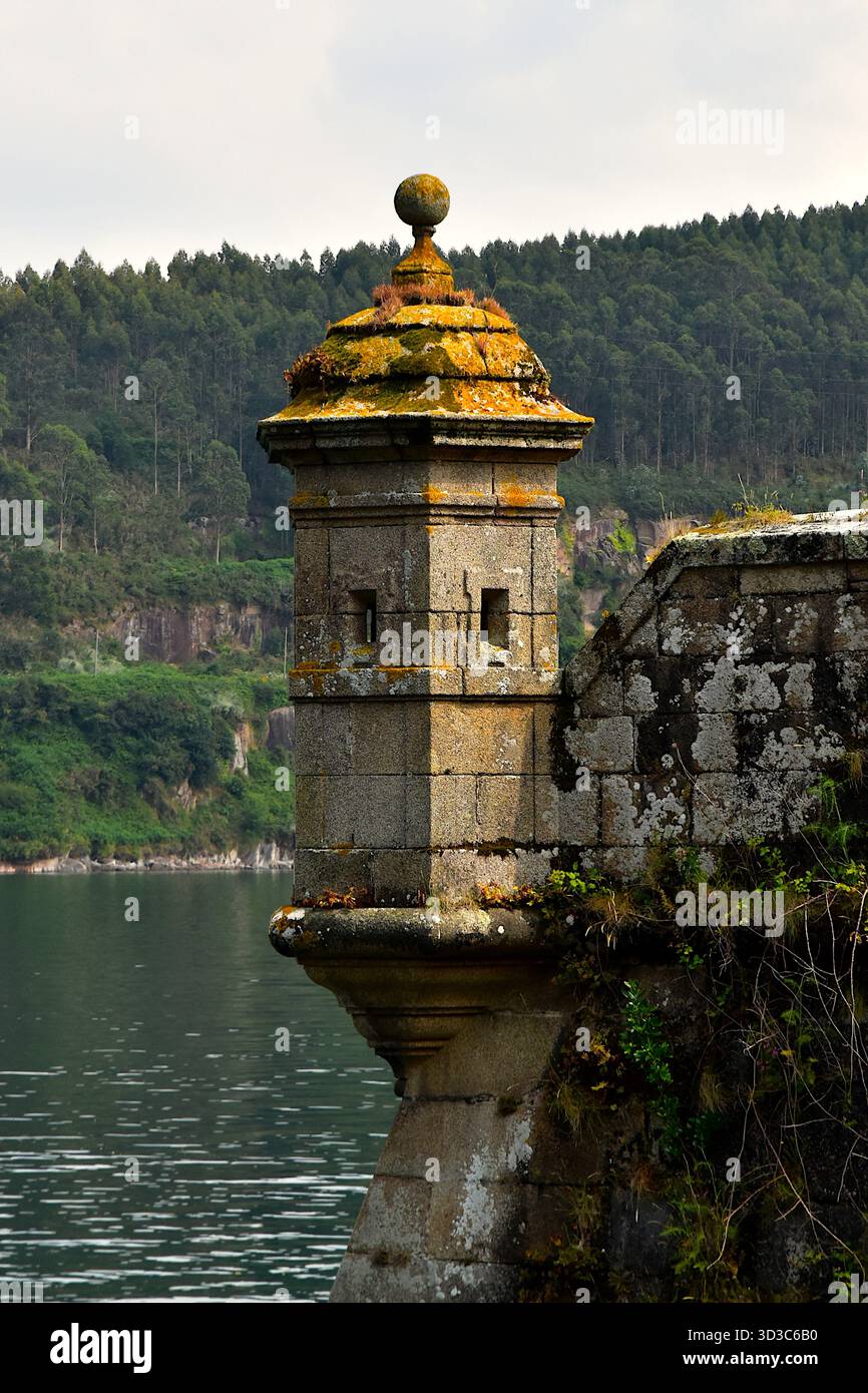 Watchtower on the fortifications of Saint Philip Castle on the Ferrol ...