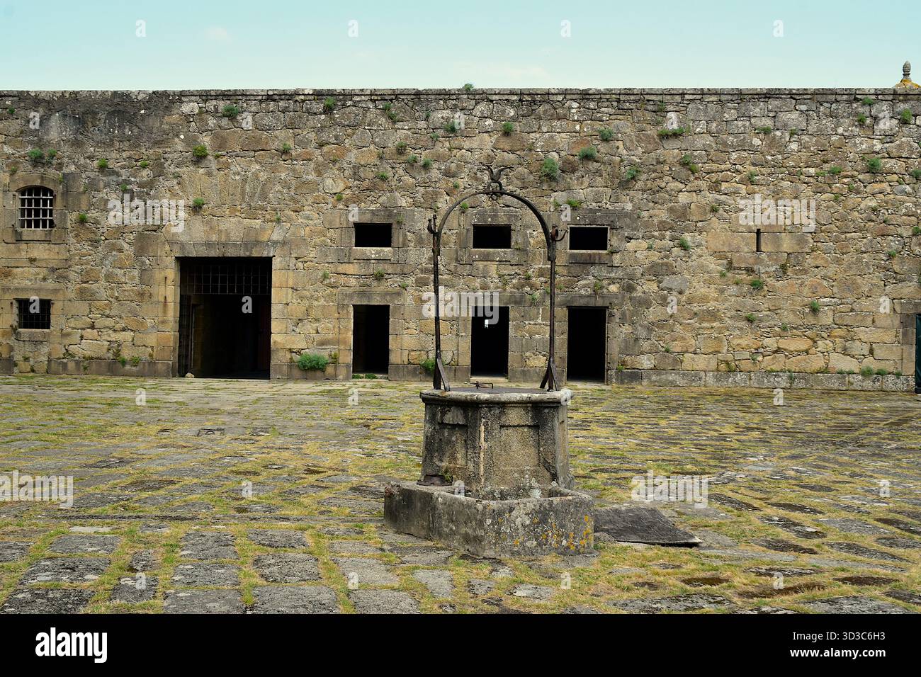 The central square of Saint Philip Castle on the Ferrol estuary in ...