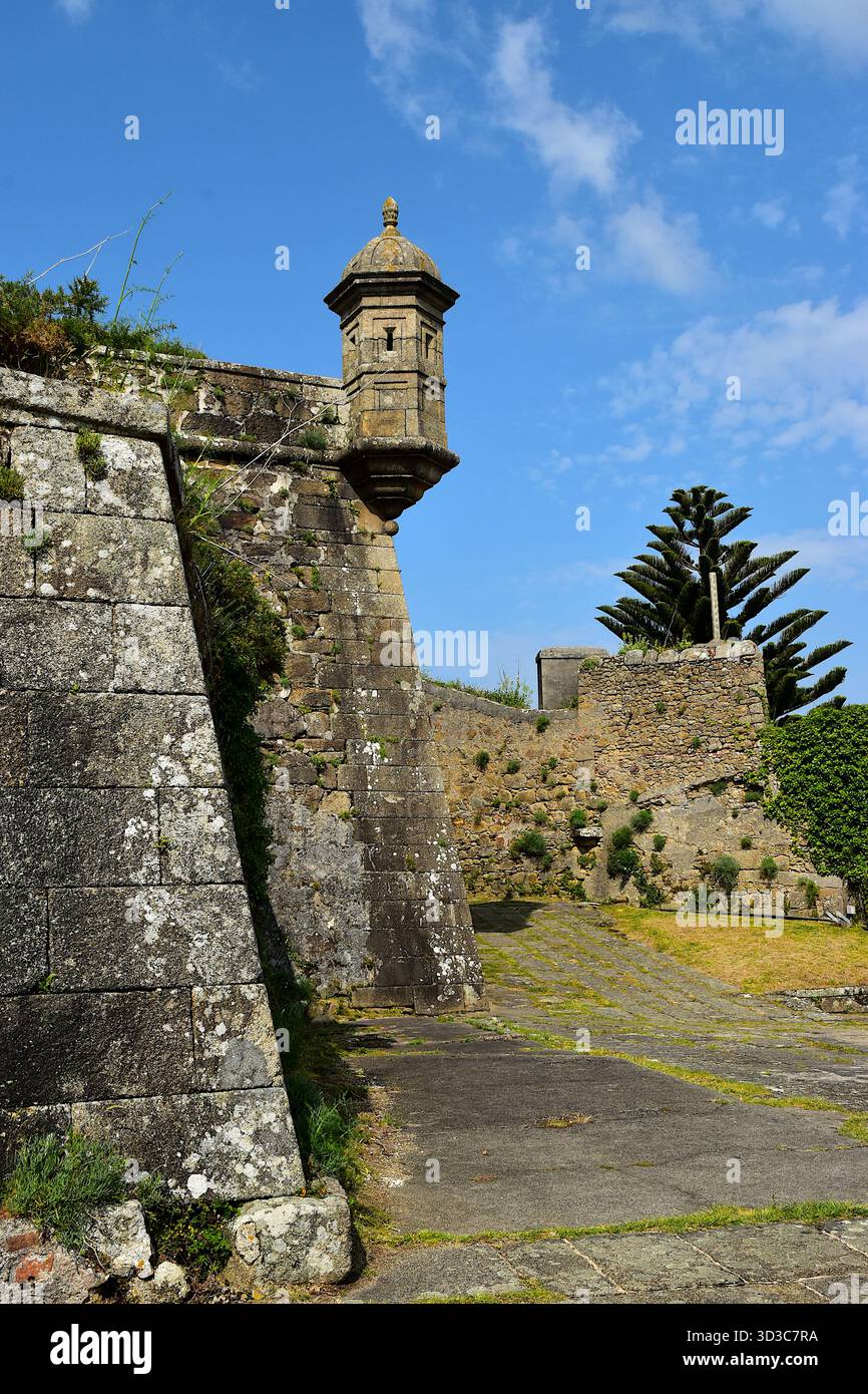 the fortifications of Saint Philip Castle on the Ferrol estuary in ...