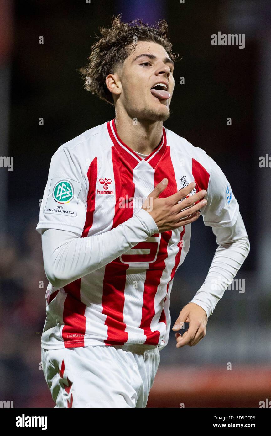 Alessandro Puzzo (FC Cologne U19, 11) celebrates after his goal [goal ...