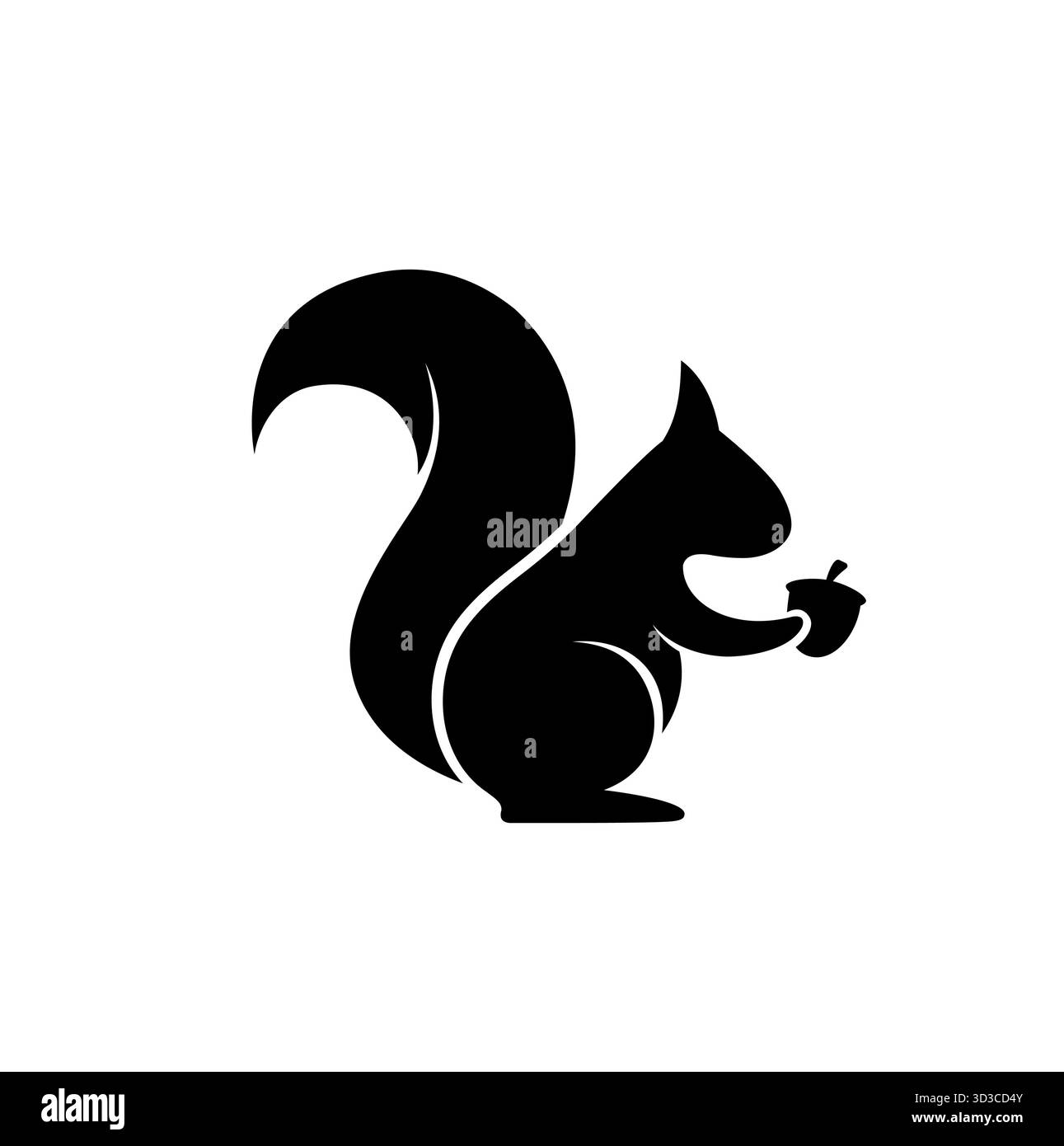 Abstract Squirrel Logo Cute Pet Vector Design Illustration Stock Vector ...