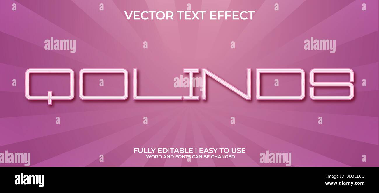 Editable Vector Text Effect Stock Vector Image & Art - Alamy