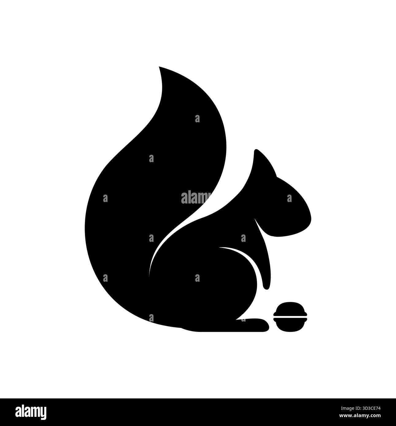 Abstract Squirrel Logo Cute Pet Vector Design Illustration Stock Vector ...
