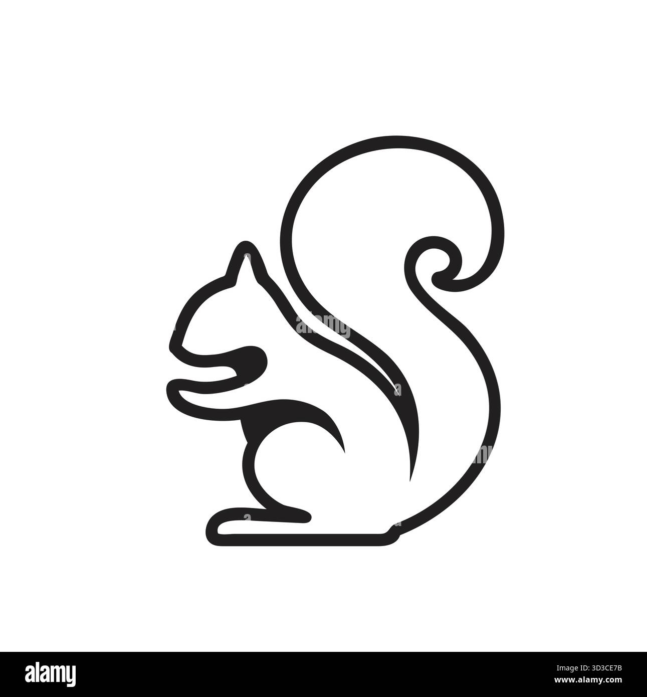 Abstract Squirrel Logo Cute Pet Vector Design Illustration Stock Vector ...