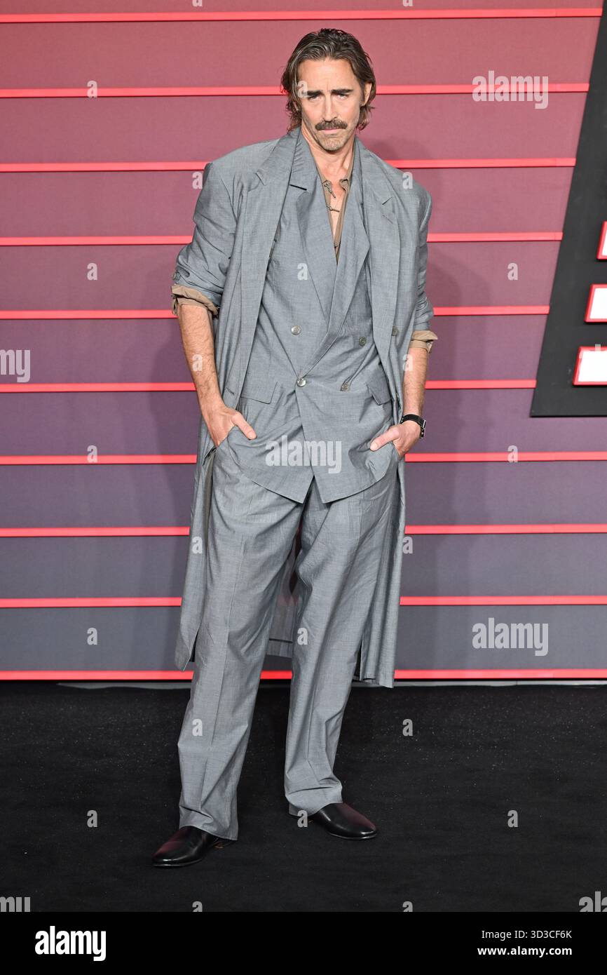 London, UK. 5 November 2025. Lee Pace attending the Running Man UK premiere at Odeon Luxe in ...