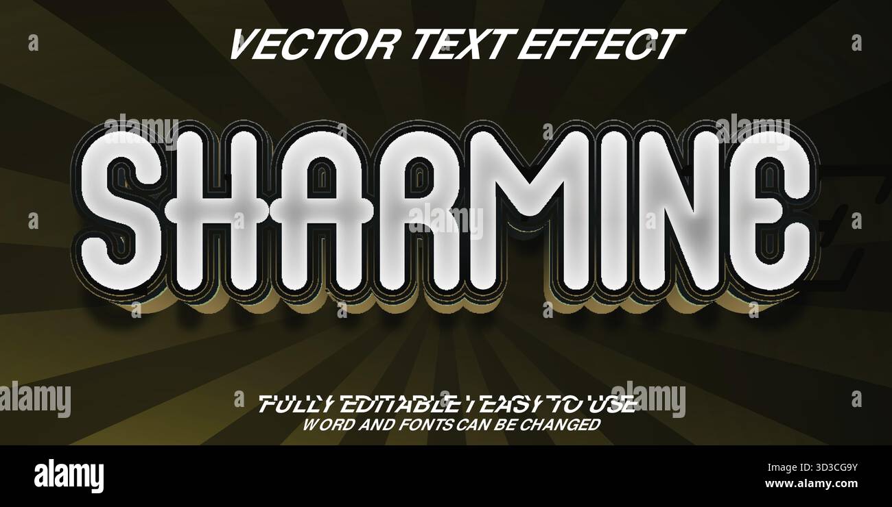 Editable Vector Text Effect Stock Vector Image & Art - Alamy