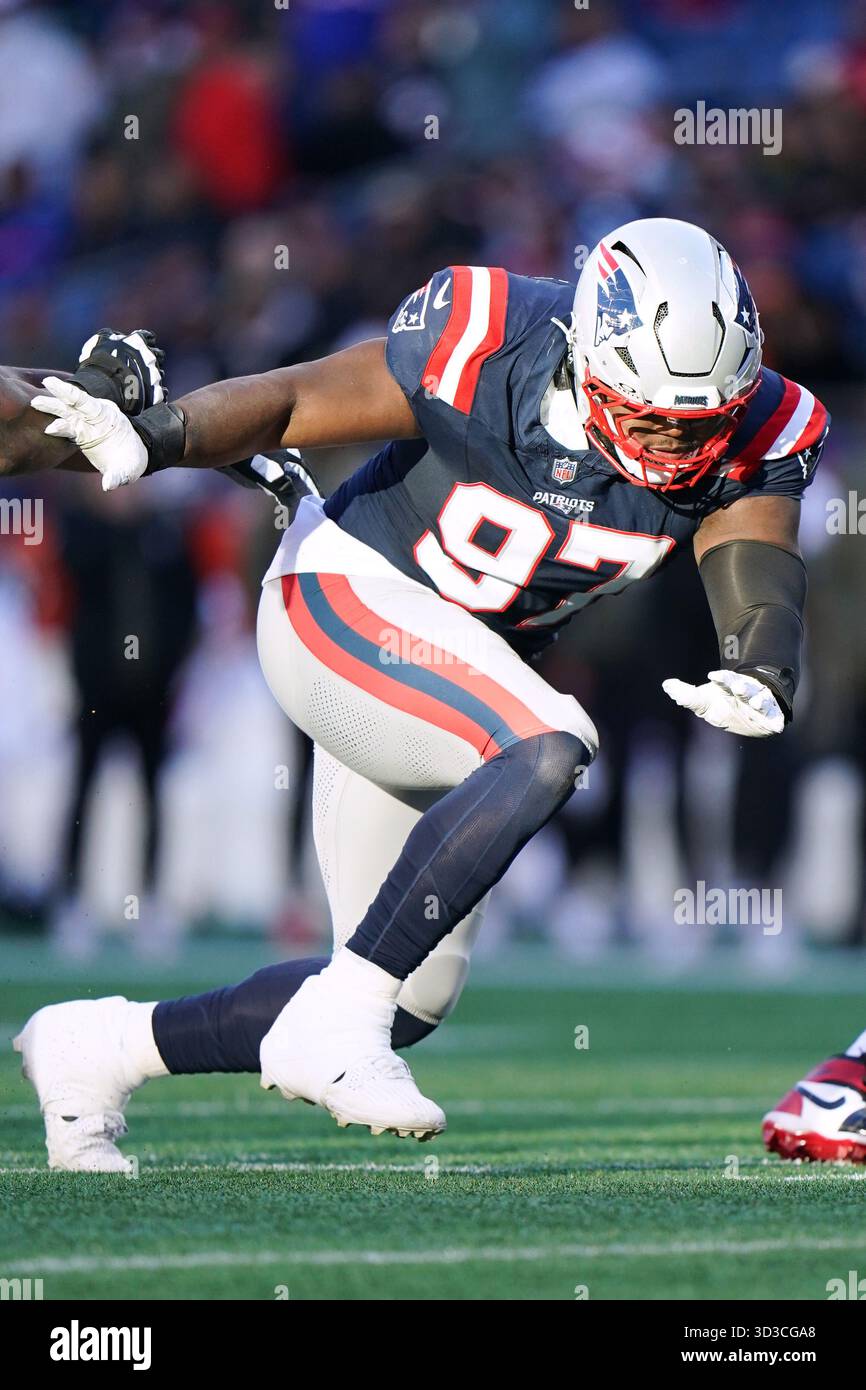 New England Patriots defensive end Milton Williams (97) during an NFL ...