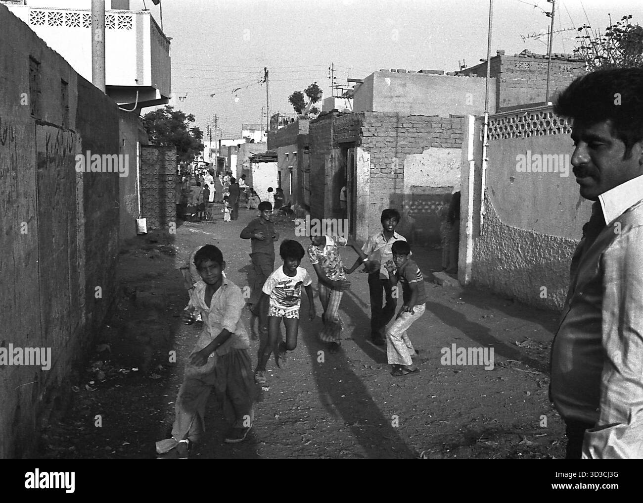 Karachi/Pakistan/file image 1985/Life in poor residential karachi slums ...